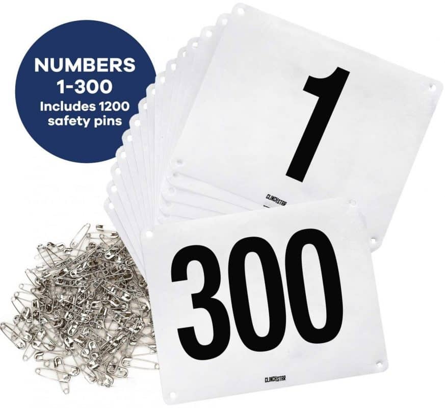 Race Bibs and Safety Pins for Sport Events | Clinch Star